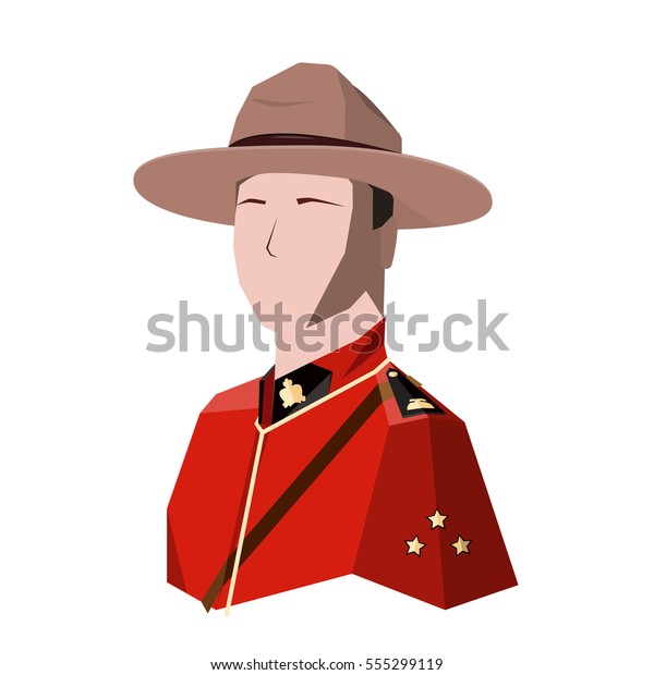 Canadian Trooper Red Coat Hat Stock Vector (Royalty Free) 555299119