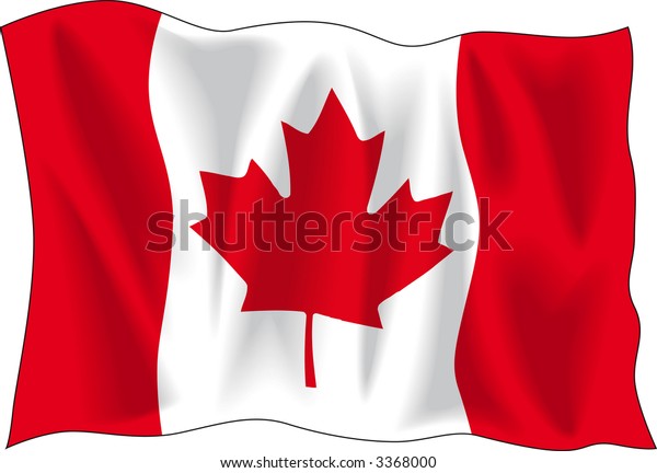 Canadian Wavy Flag Isolated On White Stock Vector (Royalty Free) 3368000