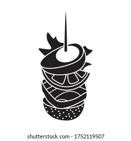 Canape Vector Iconblack Vector Icon Isolated Stock Vector (Royalty Free ...