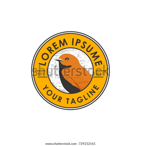 Canary Bird Logo Design Template Stock Vector (Royalty Free) 729232561 ...