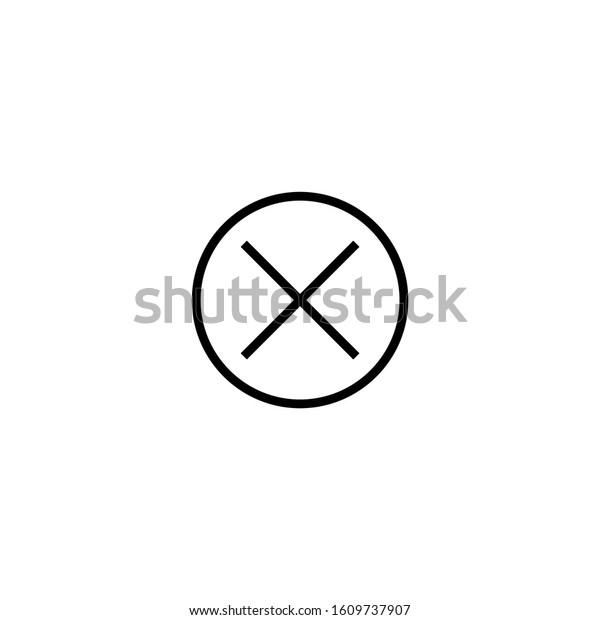 Cancel Delete Icon Cancel Symbol Outline Stock Vector (Royalty Free ...