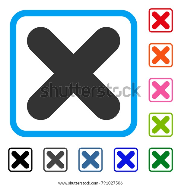 Cancel Icon Flat Grey Pictogram Symbol 스톡 벡터(로열티 프리) 791027506 ...