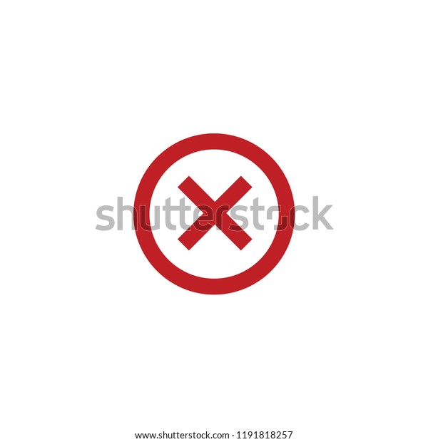 Cancel Icon X Vector Cross Icon 스톡 벡터(로열티 프리) 1191818257
