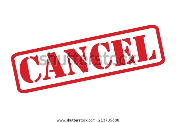 CANCEL red rubber stamp vector over a white background.