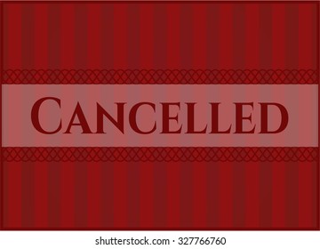 Cancelled Card Poster Banner Stock Vector (Royalty Free) 327766760 ...