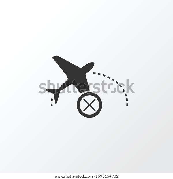 Cancelled Flight Icon Symbol Premium Quality Stock Vector (Royalty Free ...