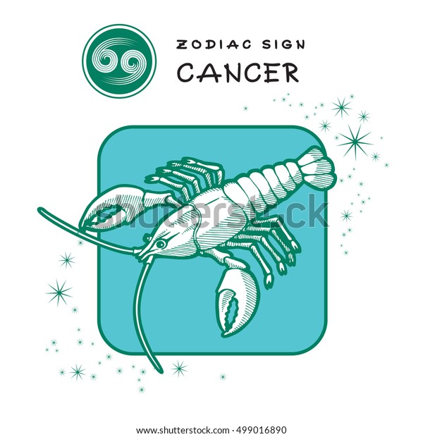 Cancer Astrology Sign Vector Icon Zodiac Stock Vector (Royalty Free ...