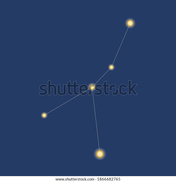 Cancer Constellation Isolated Vector Stock Illustration Stock Vector ...
