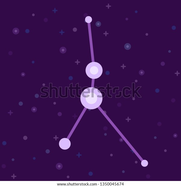 Cancer Constellation Vector Illustration Flat Styled Stock Vector ...