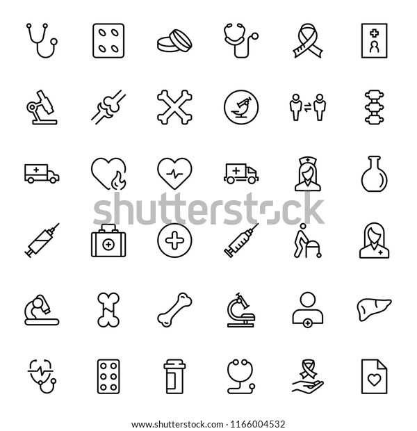Cancer Icon Set Collection Vector Symbols Stock Vector (Royalty Free ...