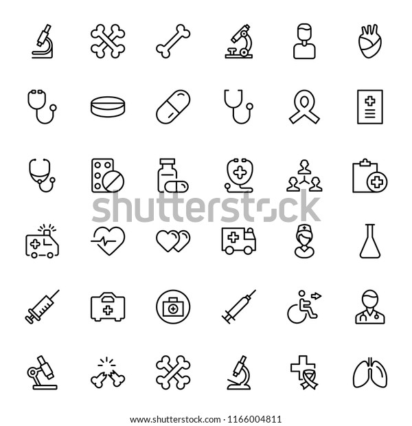 Cancer Icon Set Collection Vector Symbols Stock Vector (Royalty Free ...