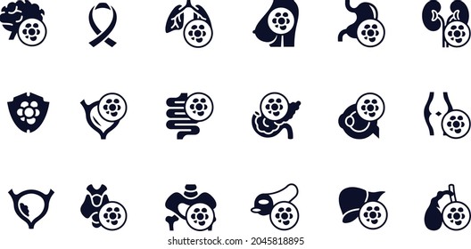 Cancer Icons Vector Design Set Stock Vector (Royalty Free) 2045818895 ...