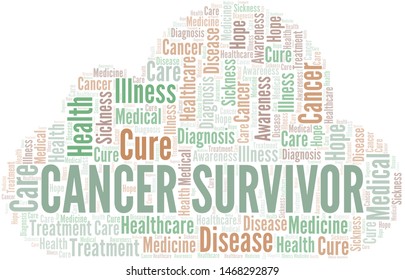 Cancer Survivor Word Cloud Vector Made Stock Vector (Royalty Free ...