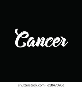 Cancer Text Design Vector Calligraphy Typography Stock Vector (Royalty ...