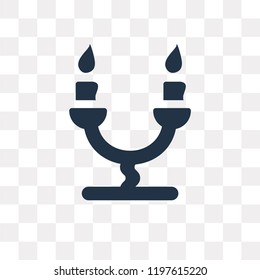 Candelabra Vector Icon Isolated On Transparent Stock Vector (Royalty ...