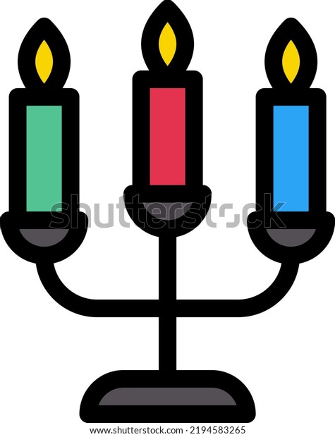 Candelabra Vector Illustration On Transparent Backgroundpremium Stock ...