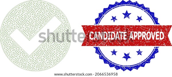 Candidate Approved Textured Badge Yes Mark Stock Vector (Royalty Free ...