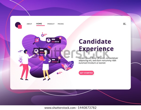 Candidate Experience Modern Illustration Concept Head Stock Vector ...