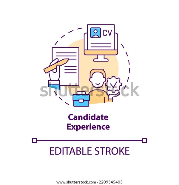 Candidate Experience Resume Concept Icon Professional Stock Vector ...