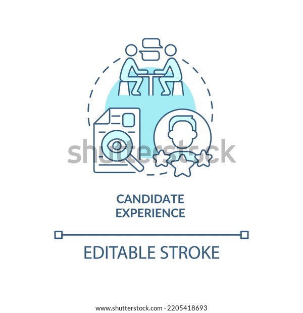 Candidate Experience Turquoise Concept Icon Applicant Stock Vector ...