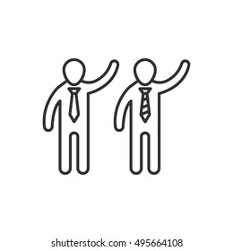 Candidate Icon Line Design Two People Stock Vector (Royalty Free) 495664108