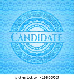 Candidate Light Blue Water Wave Badge Stock Vector (Royalty Free ...
