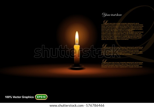 Candle Ads Template Mock On Dark Stock Vector (Royalty Free) 576786466 ...