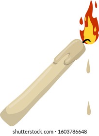 Candle Fire Flame Wick Wax Object Stock Vector (Royalty Free ...