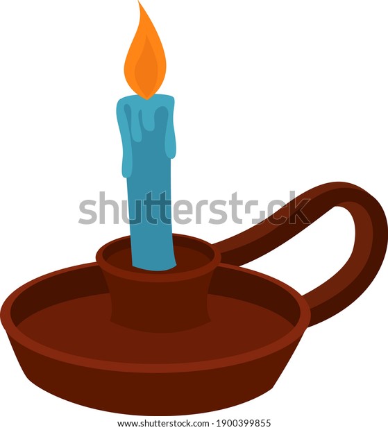 Candle Holder Illustration Vector On White Stock Vector (Royalty Free ...
