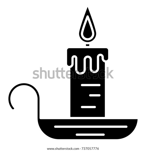 Candle Icon Vector Illustration Black Sign Stock Vector (Royalty Free ...