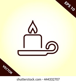 Candle Line Icon Stock Vector (Royalty Free) 444332707 | Shutterstock