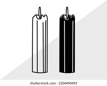 Candle Svg Printable Vector Illustration Stock Vector (Royalty Free ...