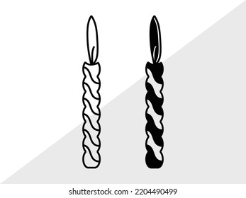 Candle Svg Printable Vector Illustration Stock Vector (Royalty Free ...