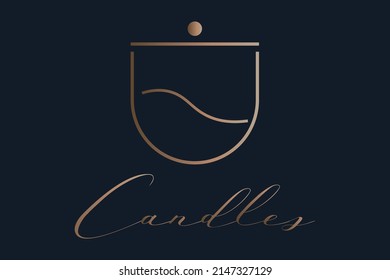 Candles Logo Design Vector Illustration Stock Vector (Royalty Free ...