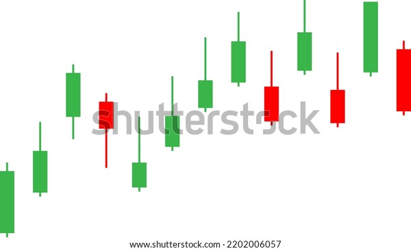 Candlestick Chart Financial Stock Markets Minimal Stock Vector (Royalty ...