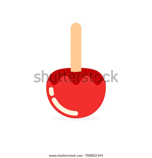 Candy Apple Icon Vector Image Isolated Stock Vector (Royalty Free ...