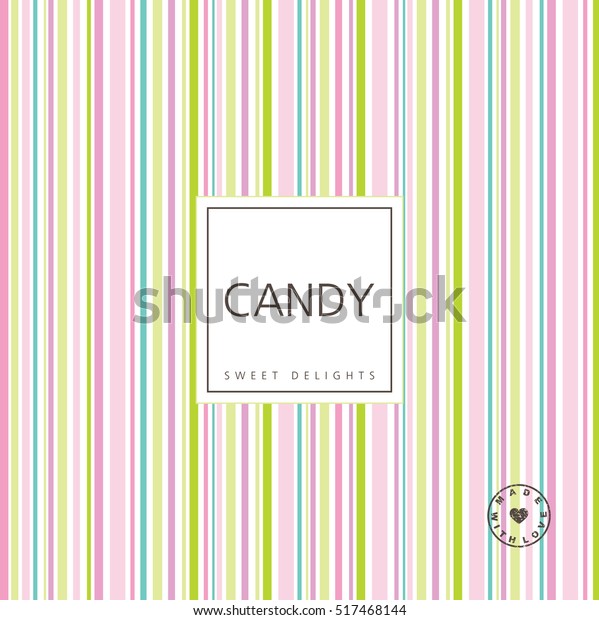 Candy Background Sweet Delights Background Label Stock Vector (Royalty ...