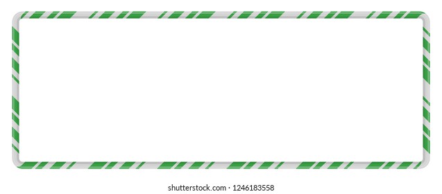 Candy Cane Frame Border Rectangle Shape Stock Vector (Royalty Free ...