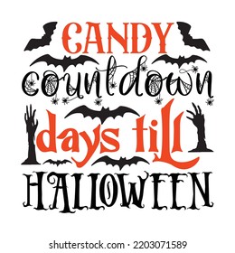 Candy Countdown Days Till Halloween Happy Stock Vector (Royalty Free ...