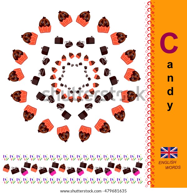 Candy English Alphabet Abc Stock Vector (Royalty Free) 479681635 ...