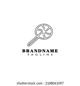 Candy Logo Cartoon Design Icon Black Stock Vector (Royalty Free ...
