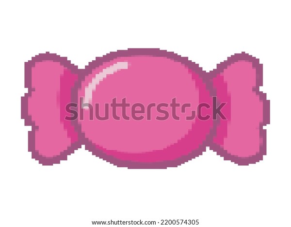 Candy Pixel Art Isolated Icon Stock Vector (Royalty Free) 2200574305 ...