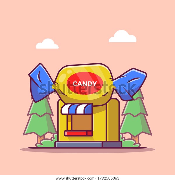 Candy Shop Cartoon Vector Icon Illustration Stock Vector (Royalty Free ...