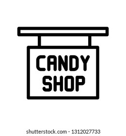 Candy Shop Sign Vector Illustration Isolated: vector de stock (libre de ...