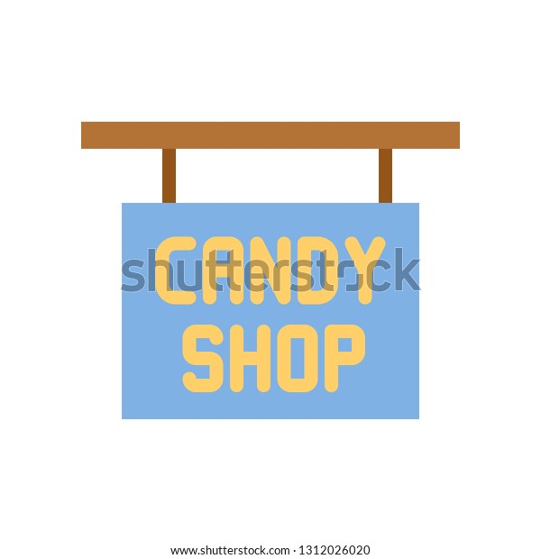 Candy Shop Sign Vector Illustration Isolated Stock Vector (Royalty Free ...