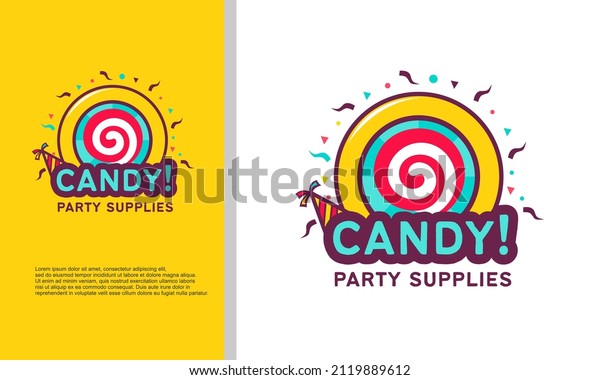 Candy Text Logo Lettering Sweet Candy: เวกเตอร์สต็อก (ปลอดค่าลิขสิทธิ์ ...