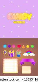 Candy World Game Asset Sweets Juisy Stock Vector (Royalty Free) 1865341609