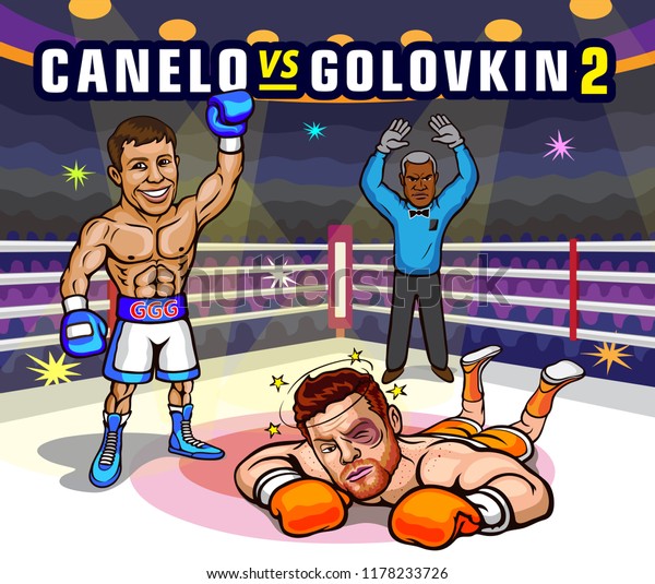 Canelo Alvarez Vs Gennady Golovkin Ii Stock Vector (Royalty Free ... Canelo Alvarez Vs Gennady Golovkin Ii Stock Vector (Royalty Free ...