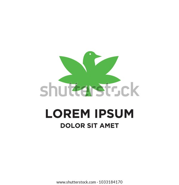 Cannabis Bird Logo Icon Vector Stock Vector (Royalty Free) 1033184170