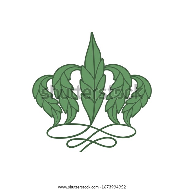 Cannabis Crown Logo Vector Template Stock Vector (Royalty Free) 1673994952
